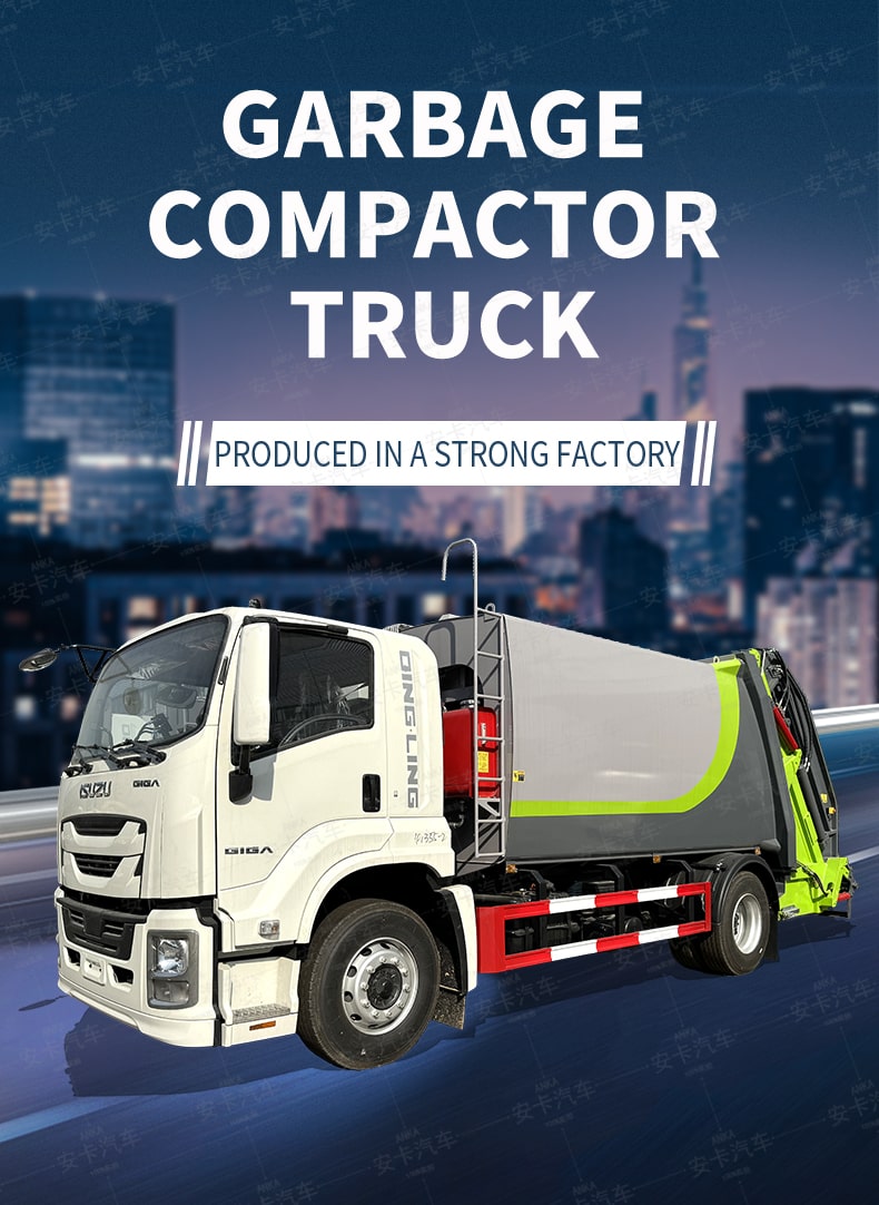 ISUZU 8 CBM Garbage Compactor Truck Rubbish Compressing Truck-anka truck