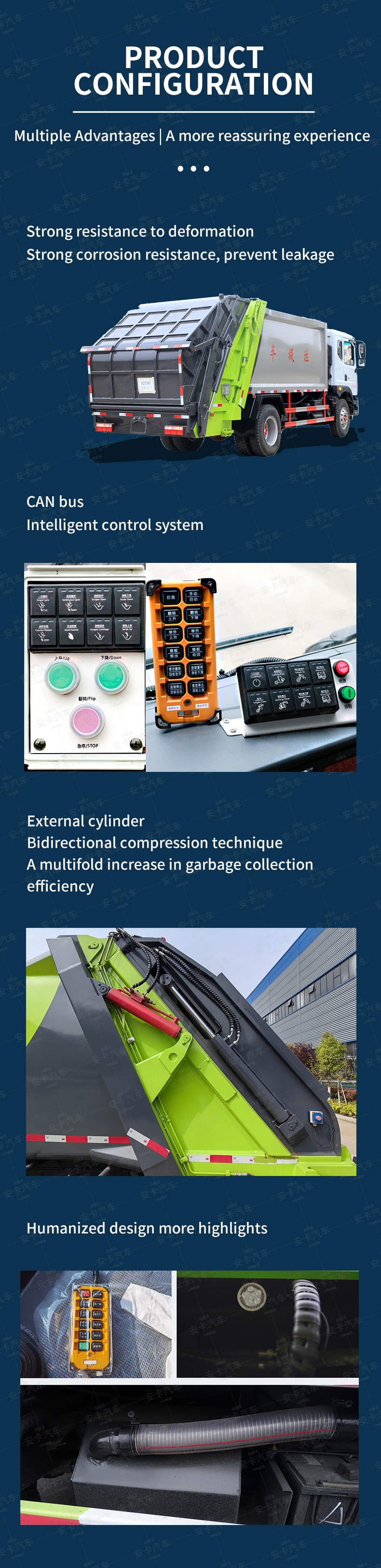 ISUZU 8 CBM Garbage Compactor Truck Rubbish Compressing Truck-anka truck